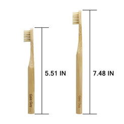 Natural Bristle Bamboo Toothbrush 8-Pack (NO Nylon - Boar Hair ONLY ...