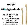 Natural Bristle Bamboo Toothbrush 8-Pack (NO Nylon - Boar Hair ONLY ...