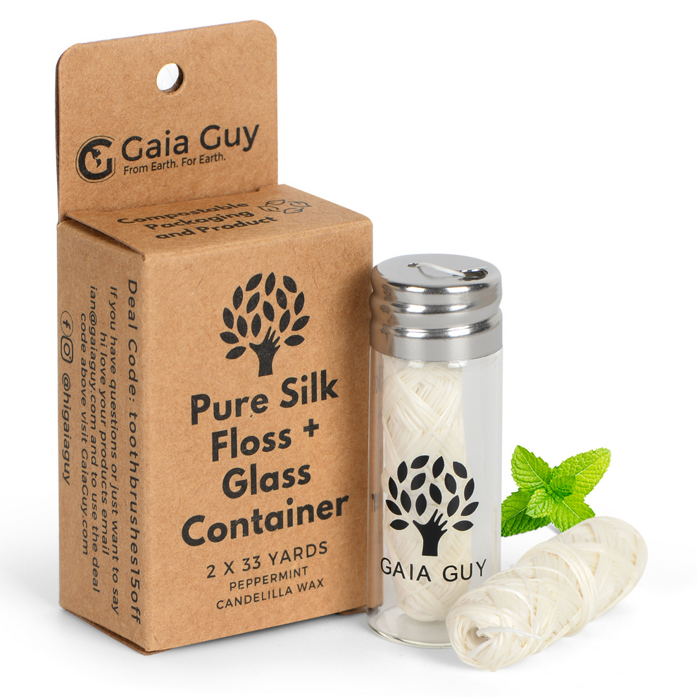Natural Silk Dental Floss | Peppermint or Unflavored | 2-Pack – Gaia Guy